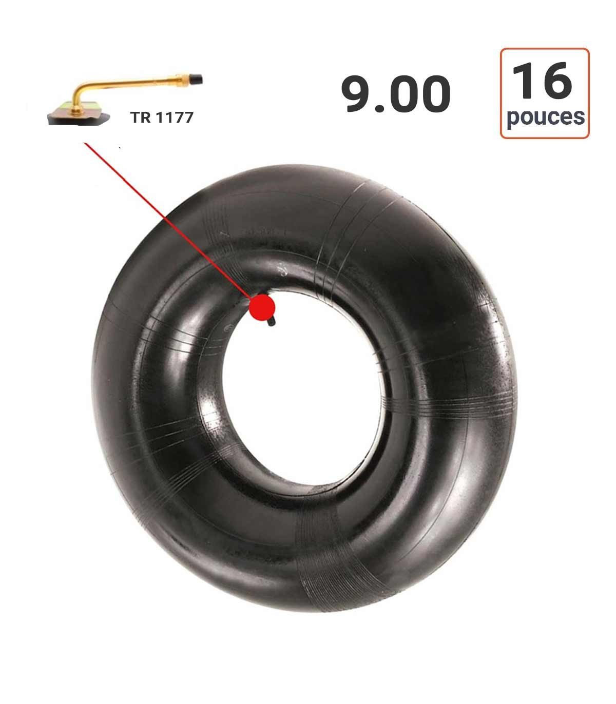 Chambre à Air 9.00 par 16 valve TR177- GarageGagnant.com